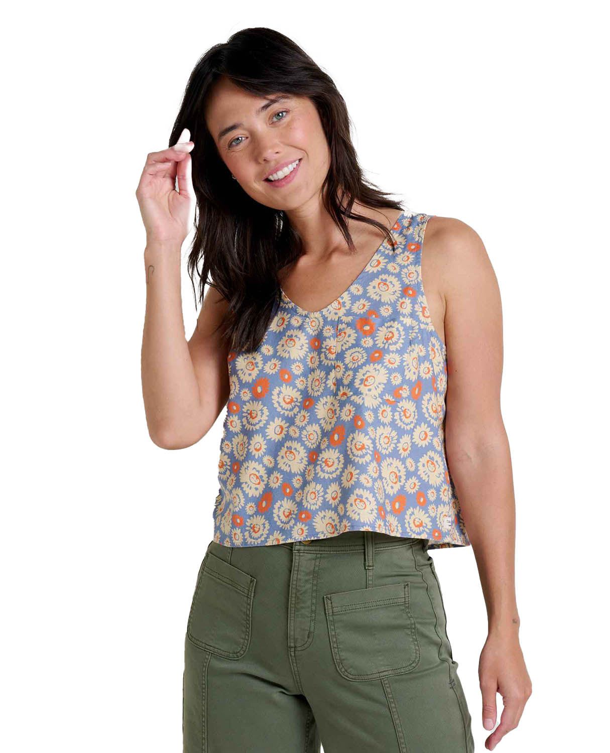 Women's Taj Hemp Button Back Tank